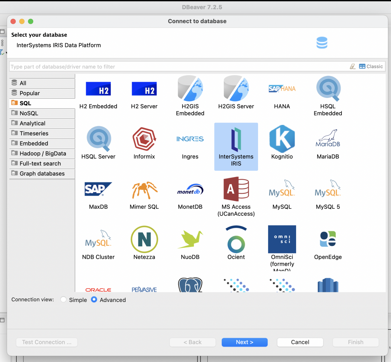 DBeaver 官方支持 InterSystems IRIS | InterSystems Developer Community | SQL